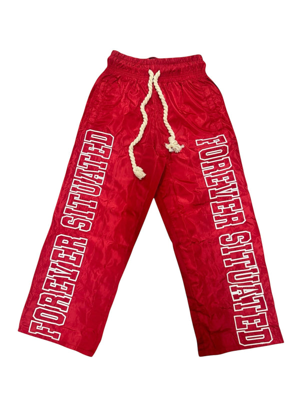 Home Products Forever Situated FSNYLONRED Nylon Track Pants